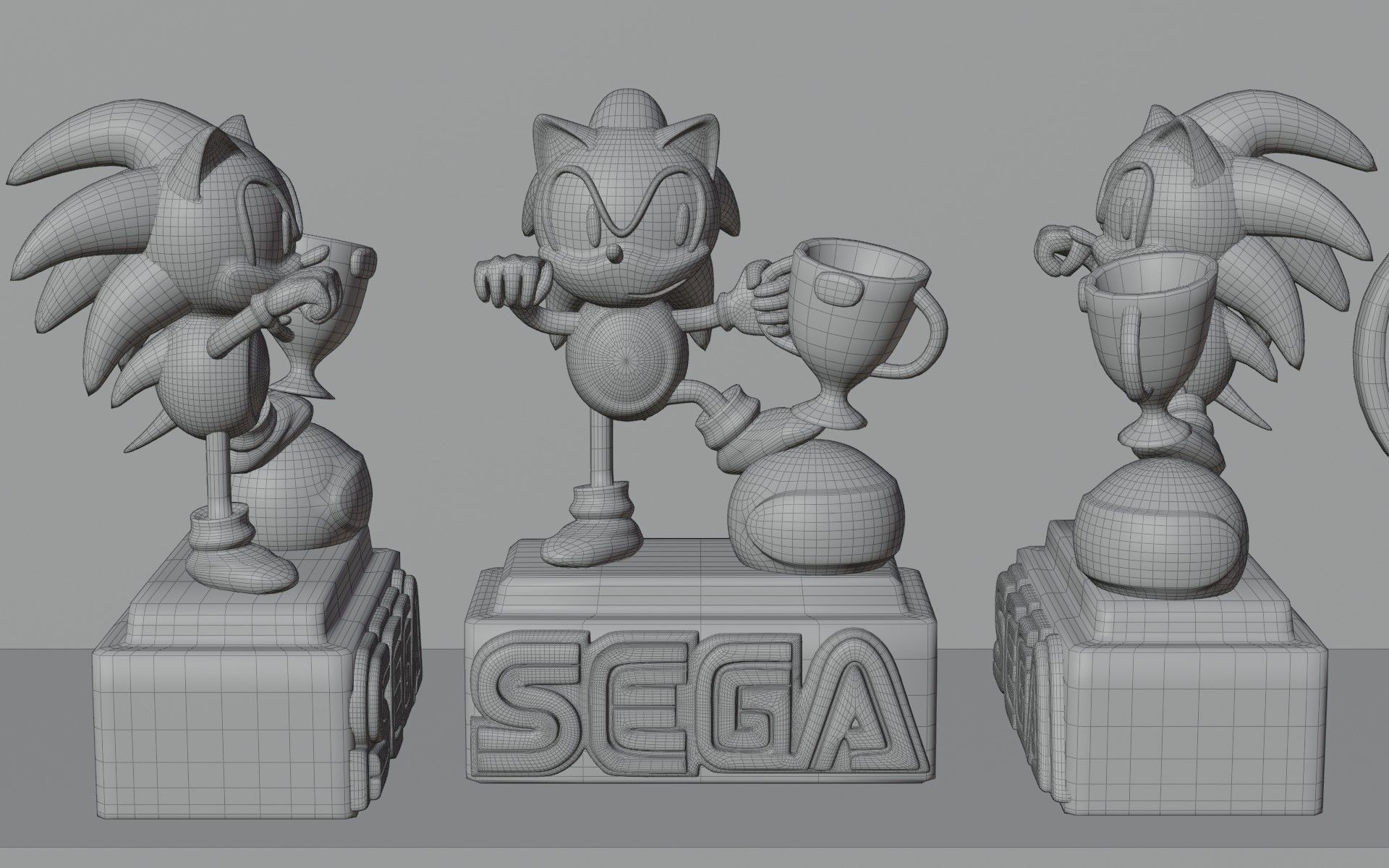 F1 Sonic Trophy - Sega Sponsor 3D model | CGTrader