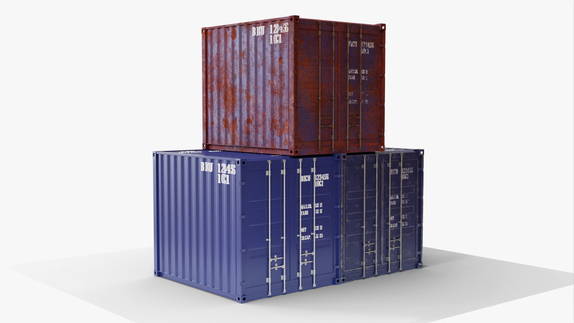 10Ft Cargo Container - Blue 3D Model Collection | CGTrader