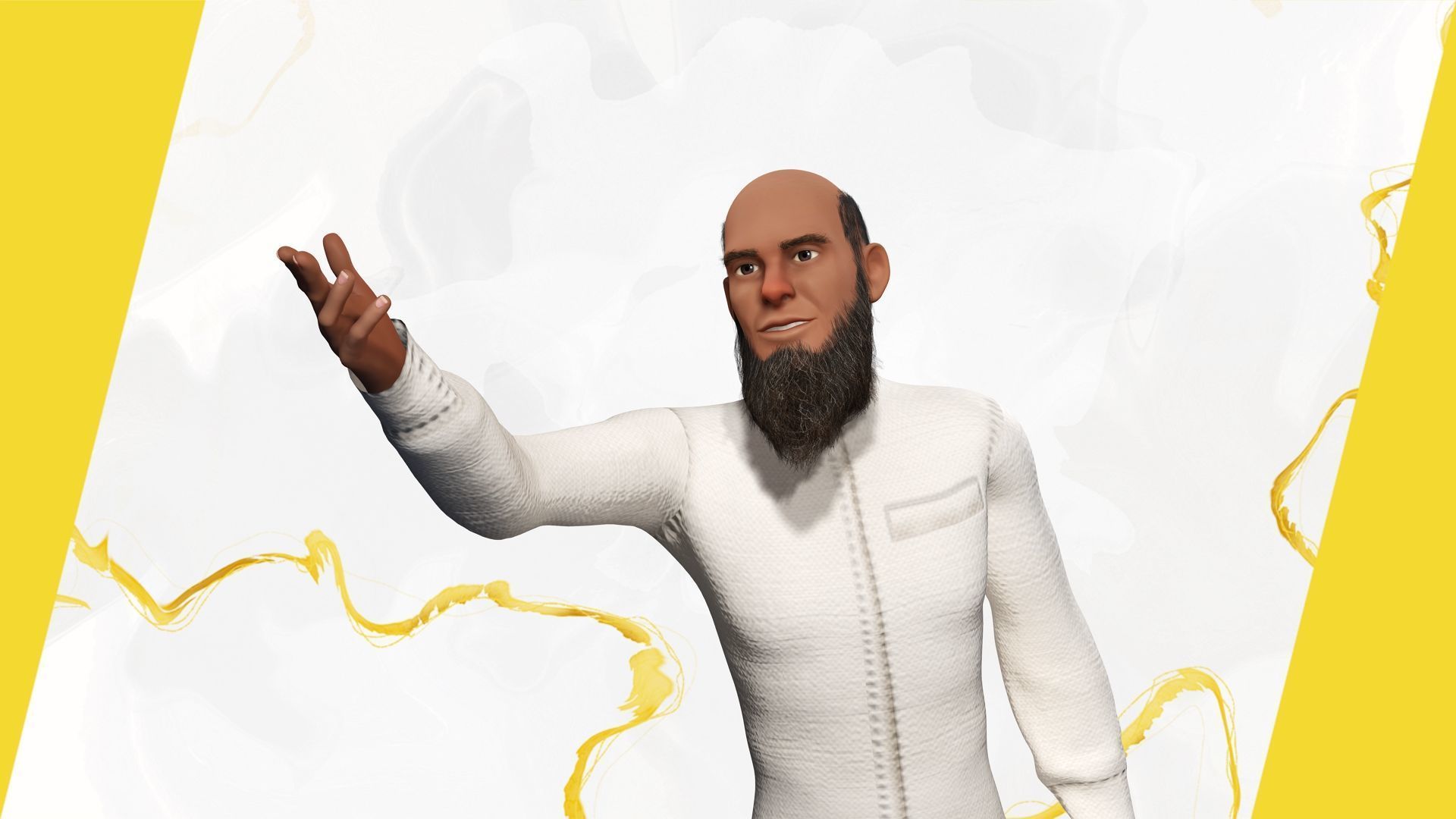 3D model Cartoon Imam Spiritual Leader Muslim Religious VR / AR / low ...