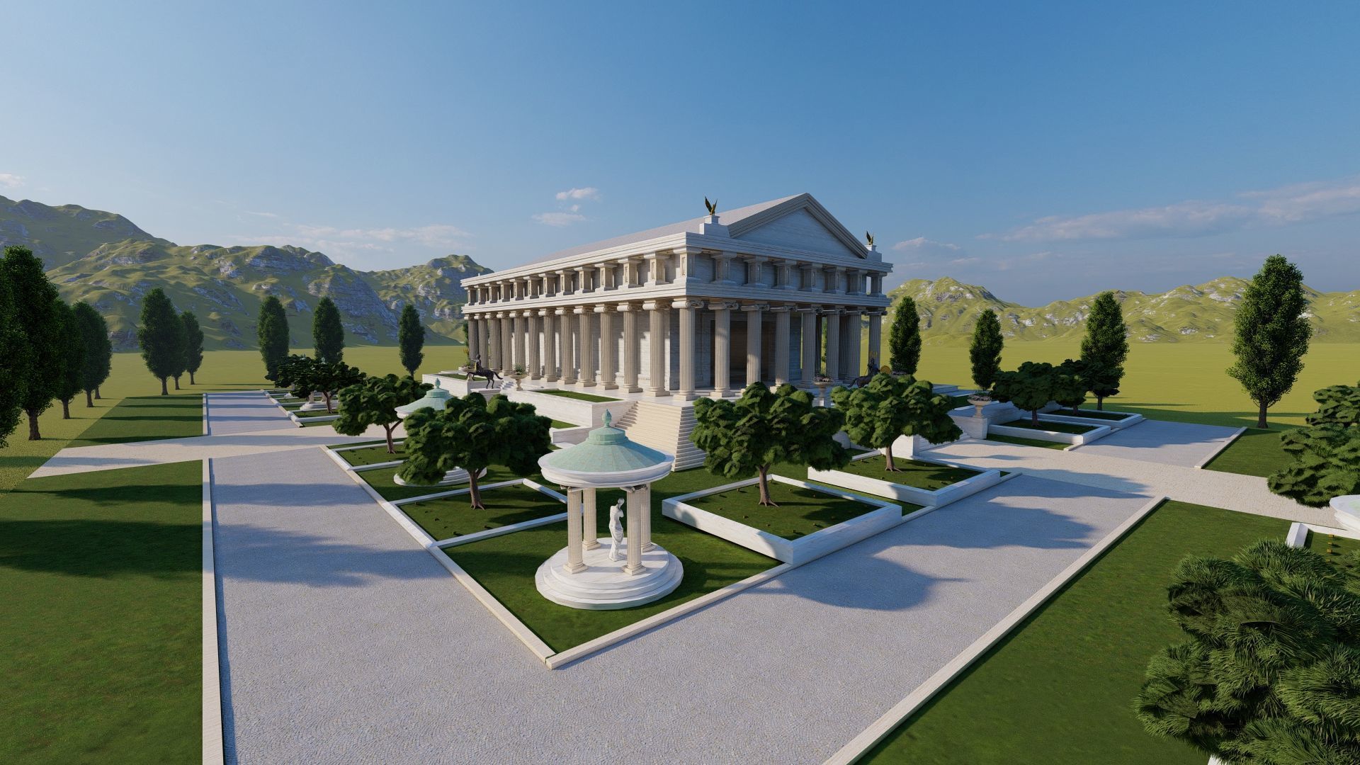Parthenon-Historical Greek Temple 3D model rigged | CGTrader