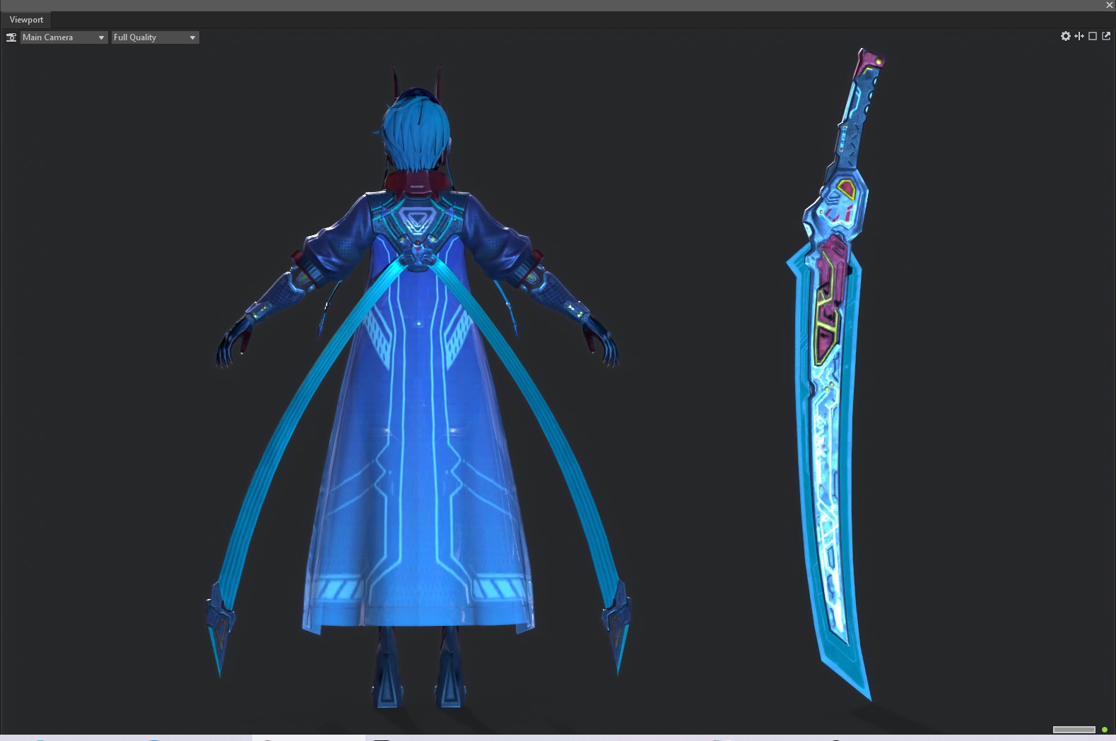 3D model Cyberpunk female swordsmen VR / AR / low-poly | CGTrader