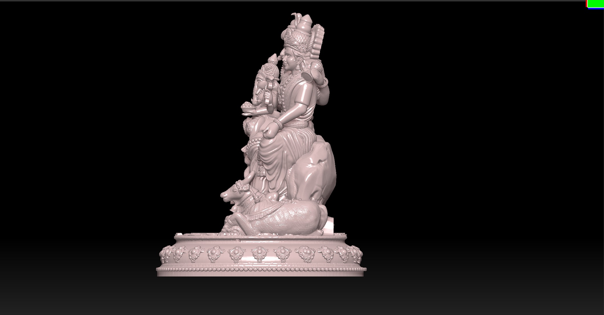 lord shiva family 3D model 3D printable | CGTrader