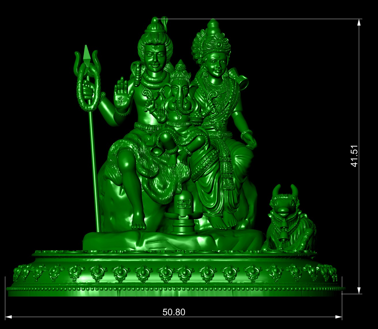 lord shiva family 3D model 3D printable | CGTrader