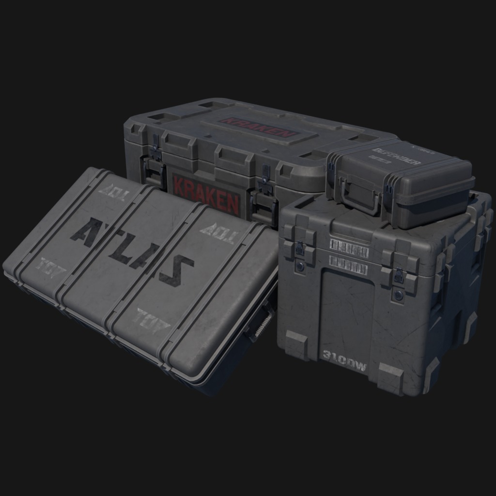 Military Cases Prop Pack free VR / AR / low-poly 3D model | CGTrader