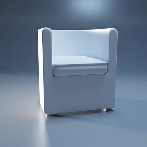 Low-Poly Game-Ready Minimalist Armchair 3D Model free VR / AR / low ...