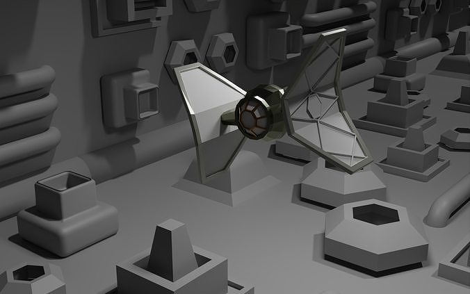 Low Poly TIE Fighter free VR / AR / low-poly 3D model | CGTrader