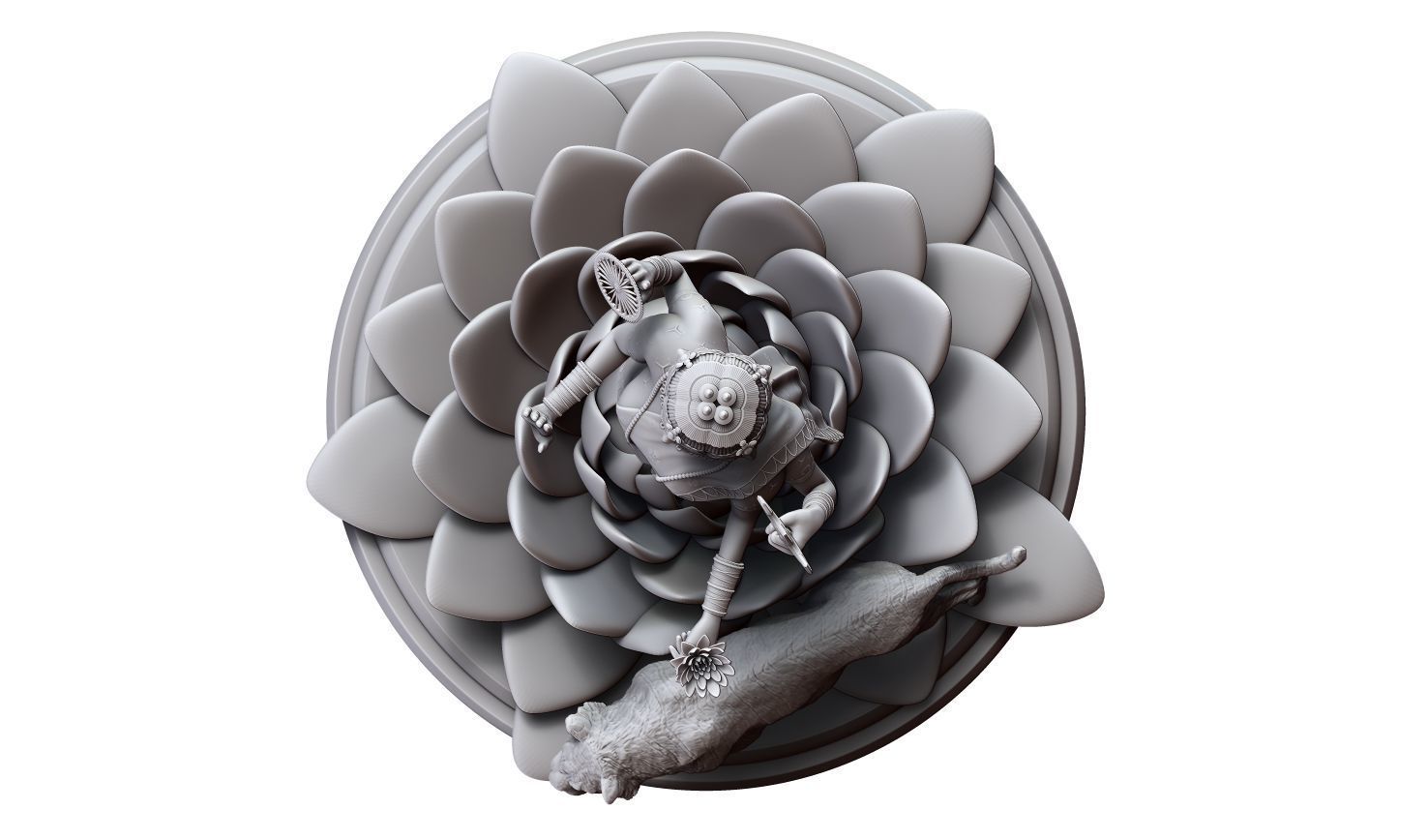 Indian God Maa Amba 3D model 3D printable | CGTrader