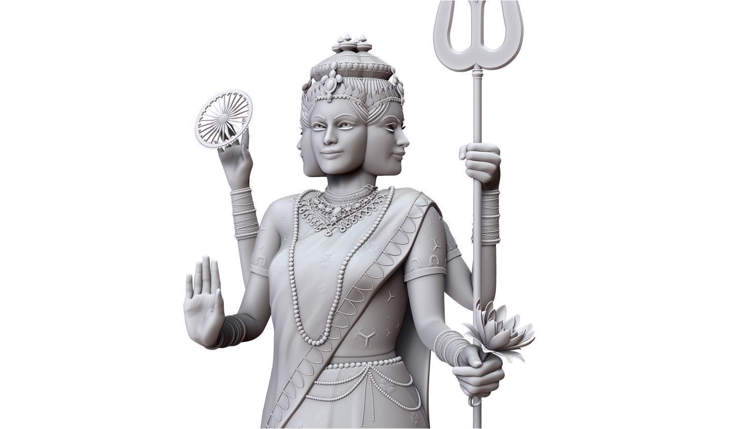Indian God Maa Amba 3D model 3D printable | CGTrader