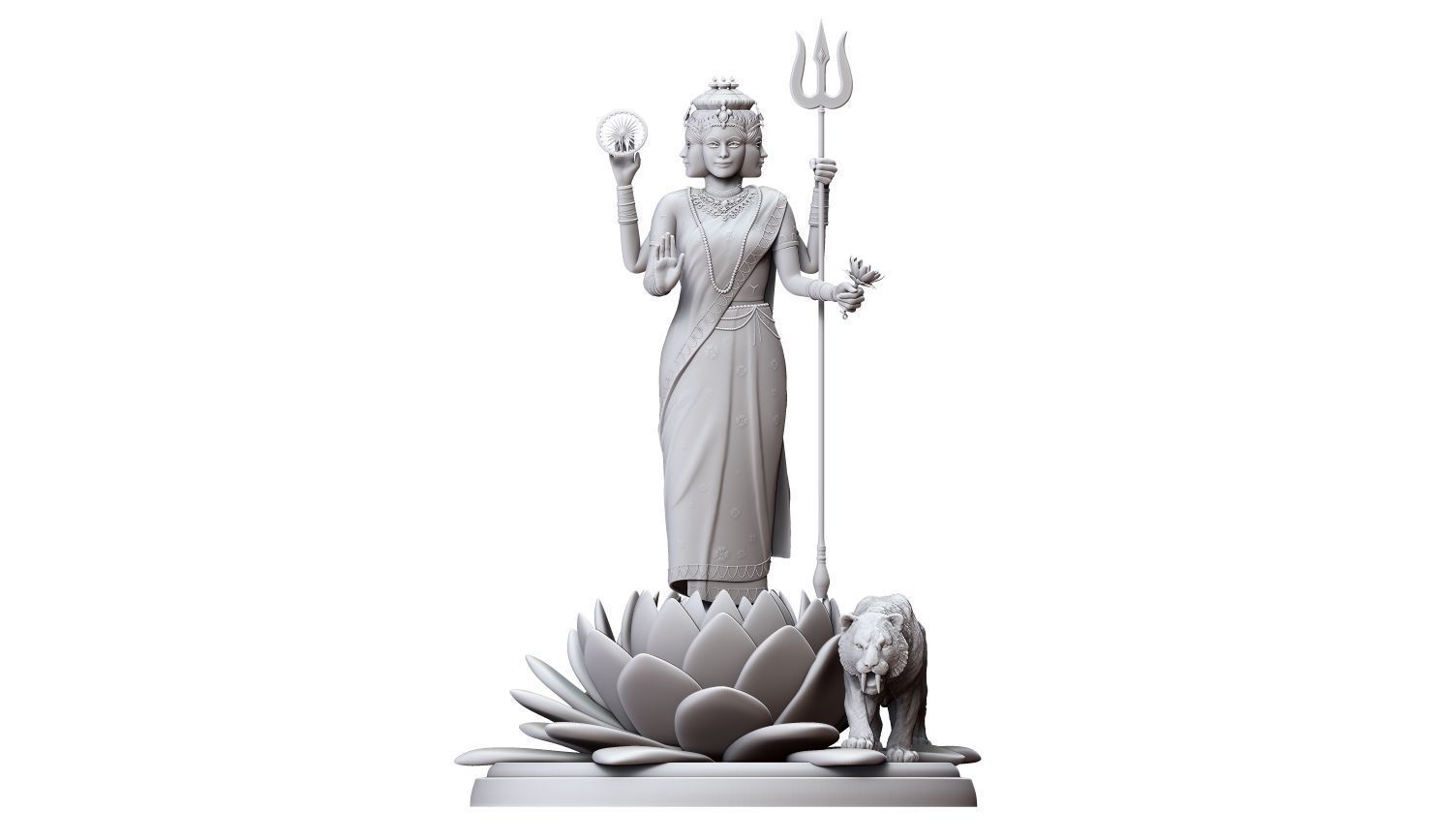 Indian God Maa Amba 3D model 3D printable | CGTrader