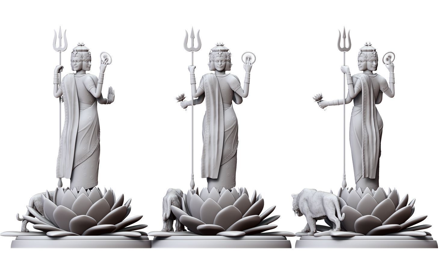 Indian God Maa Amba 3D model 3D printable | CGTrader