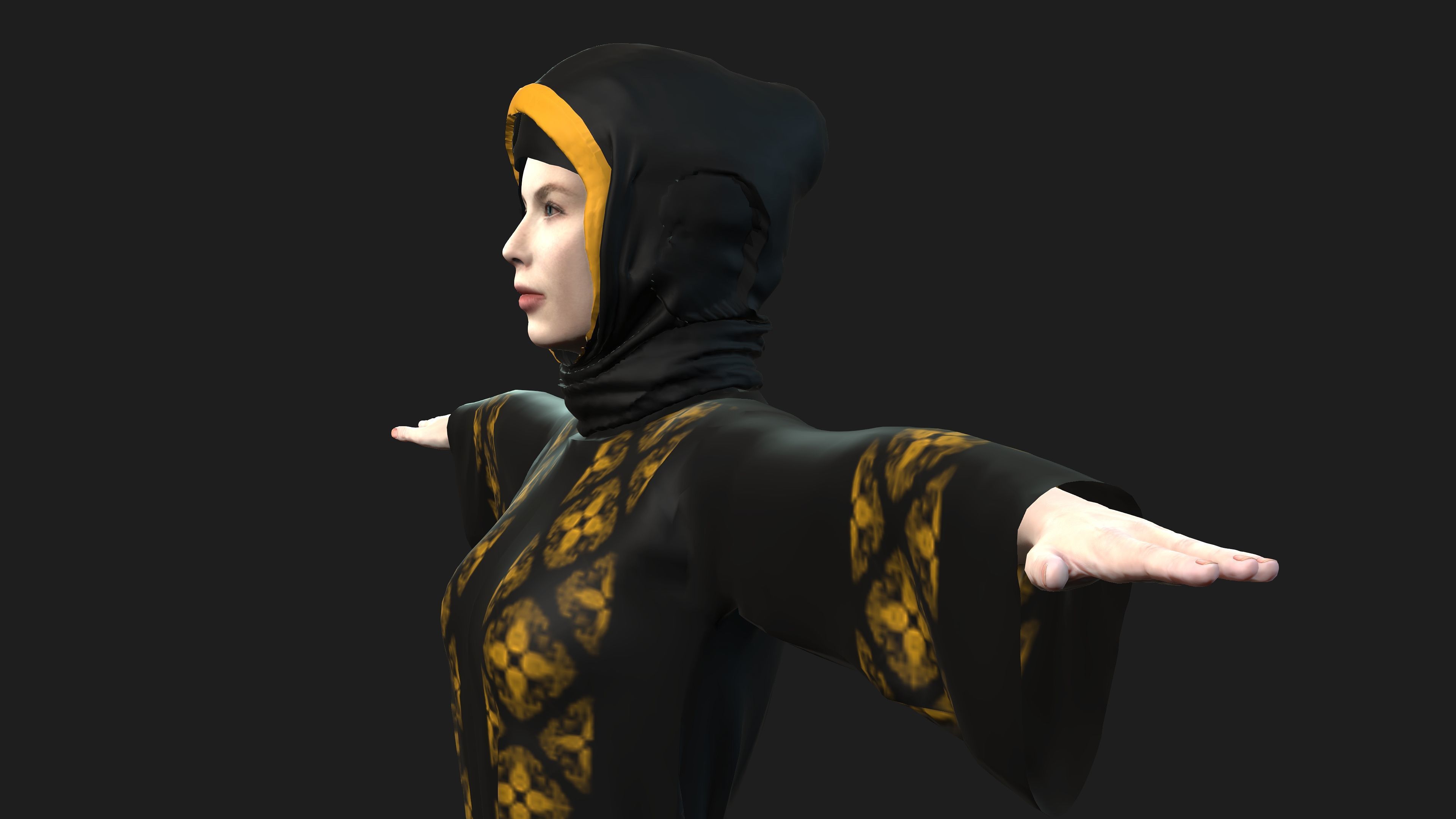 girl in hijab 3D model | CGTrader