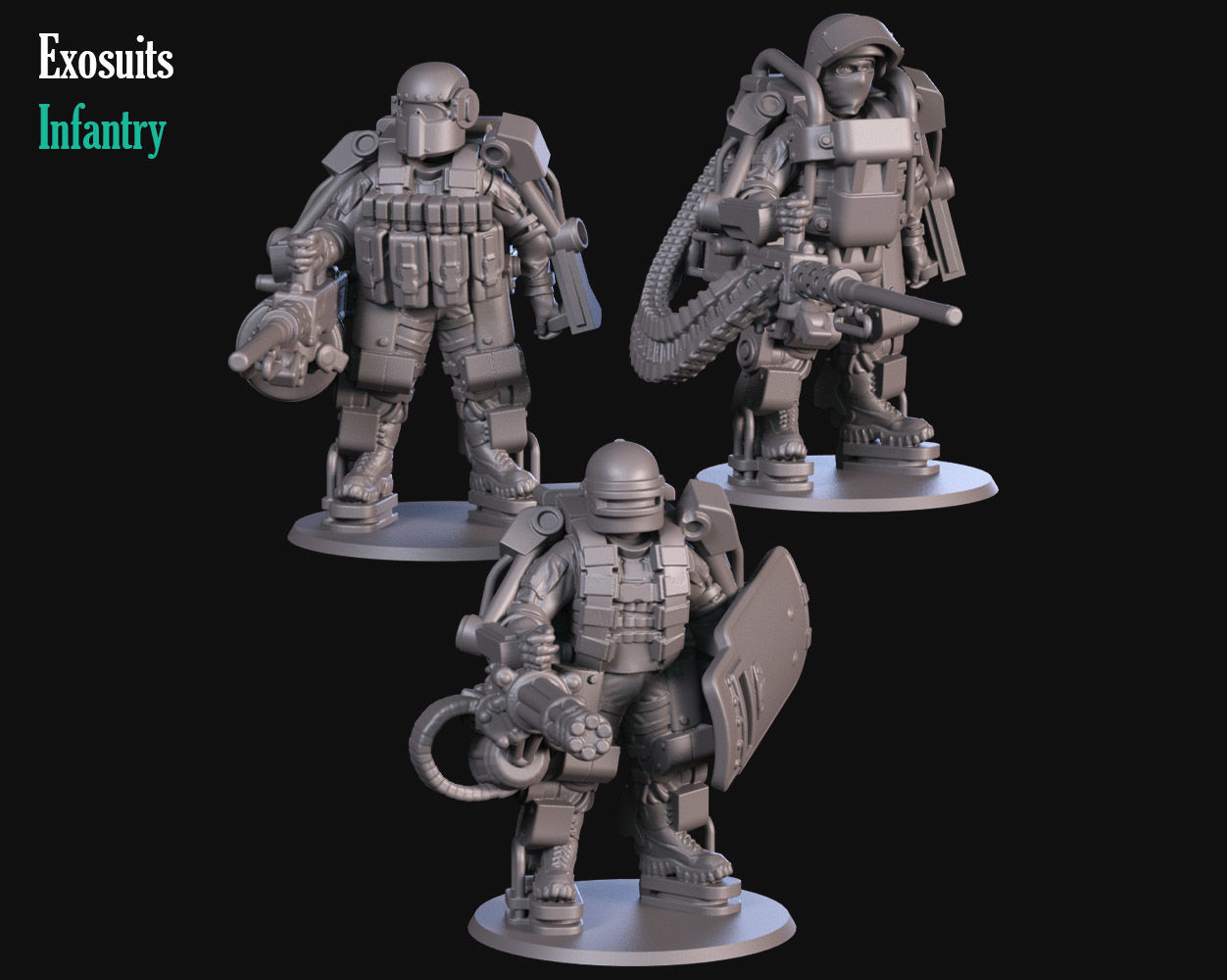 Exosuits 3D model 3D printable | CGTrader