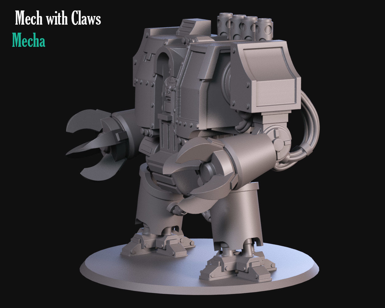 Heavy Mecha with claws 3D model 3D printable | CGTrader