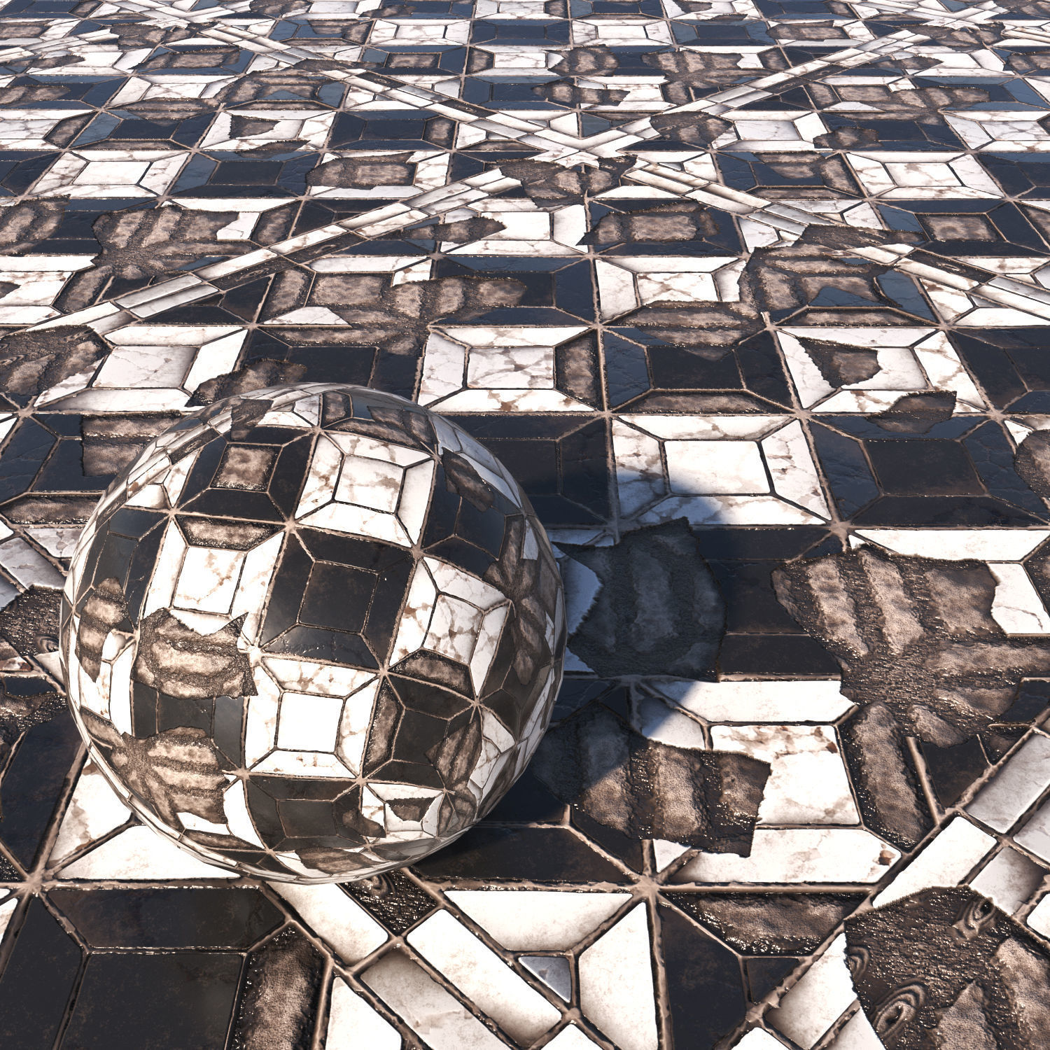 Broken Tiles free Texture | CGTrader