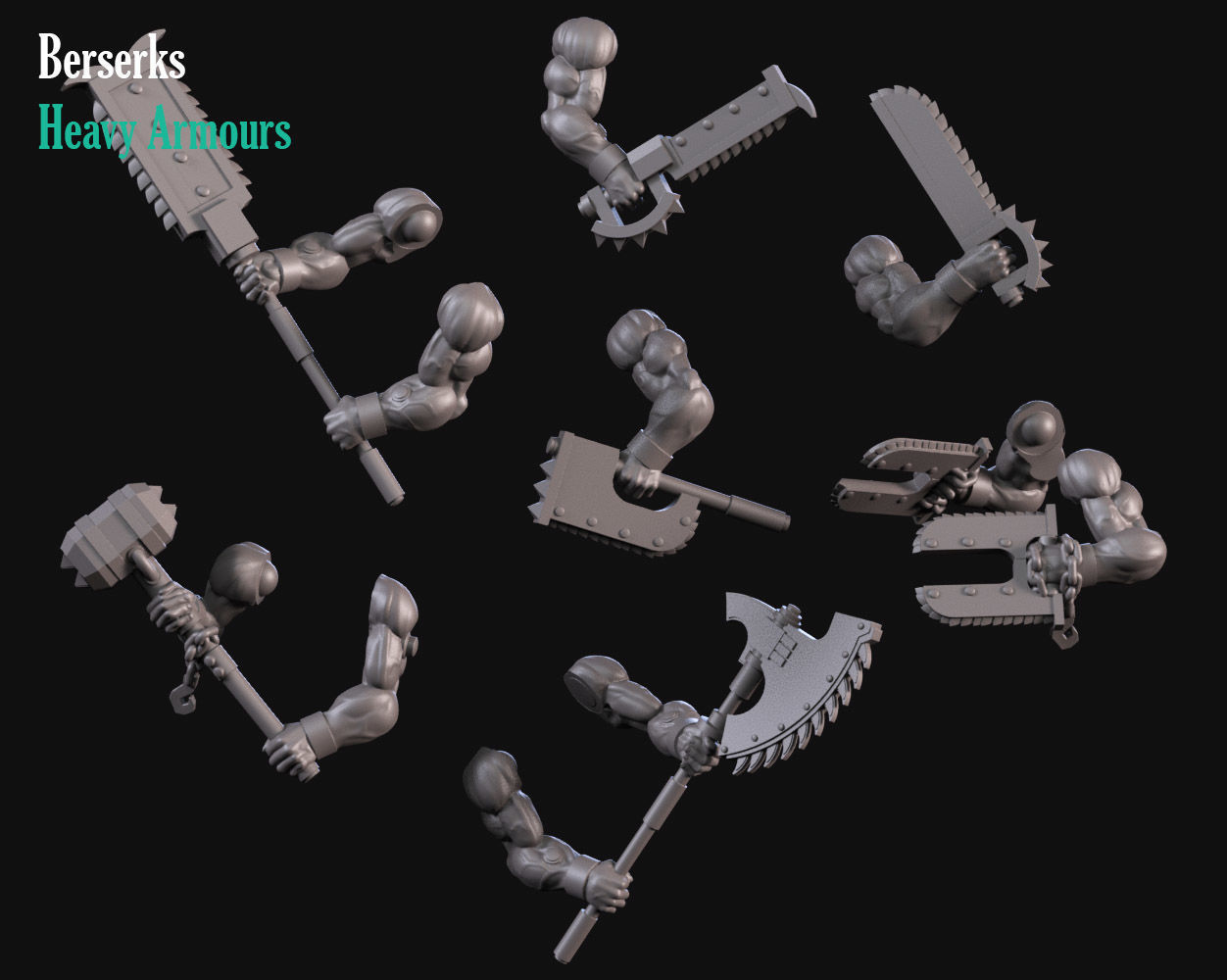 Berserks squad 3D model 3D printable | CGTrader