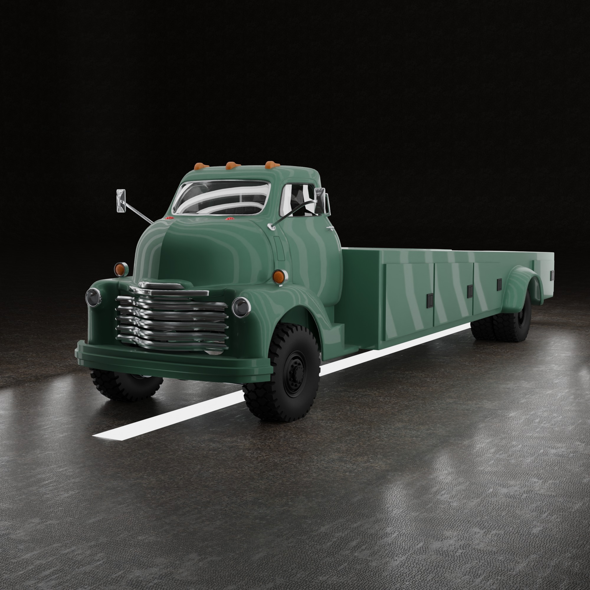 CHEVROLET COE TRUCK 1949 V2 3D model 3D printable | CGTrader