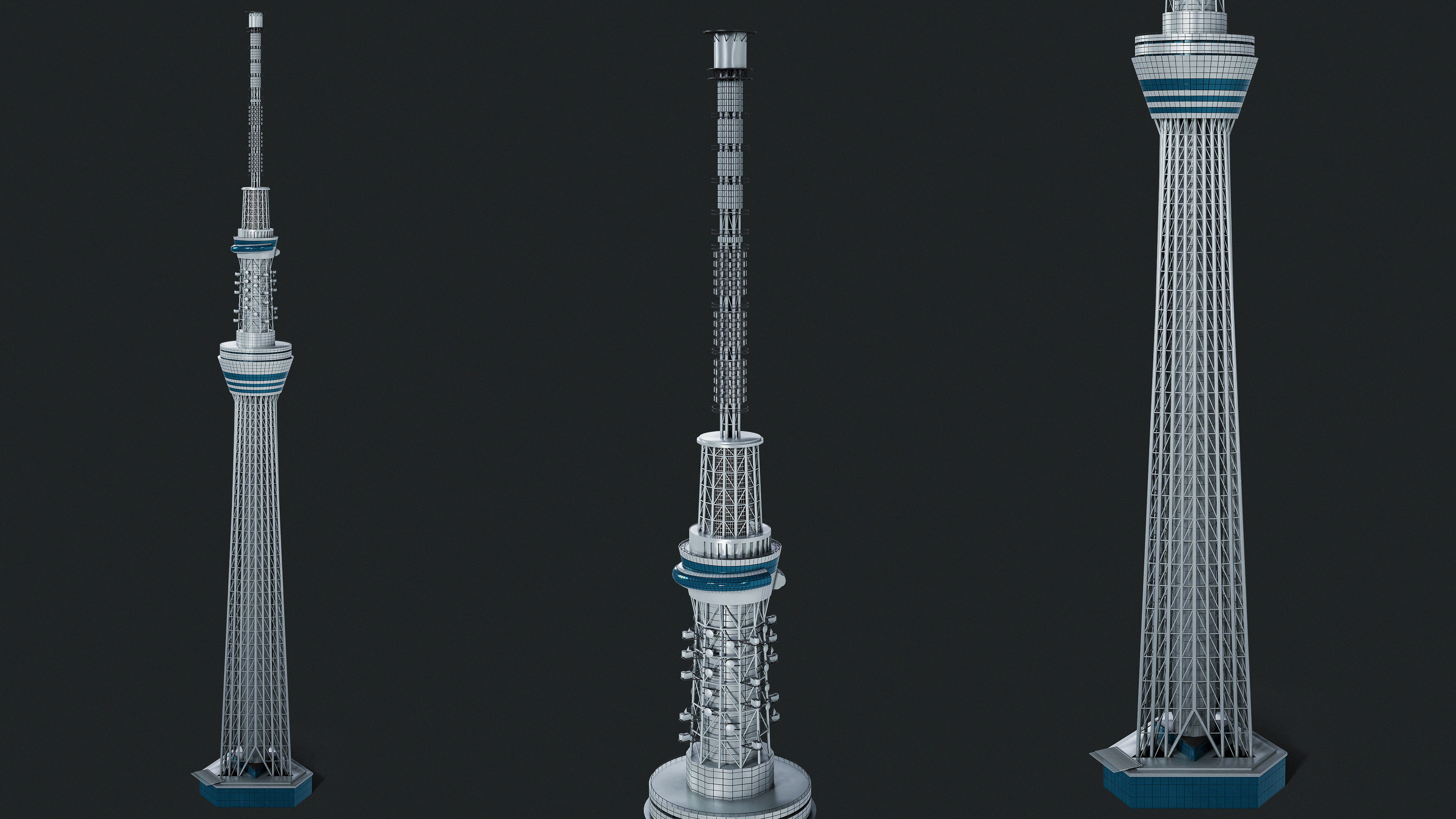 3D model Tokyo Skytree Tower VR / AR / low-poly | CGTrader