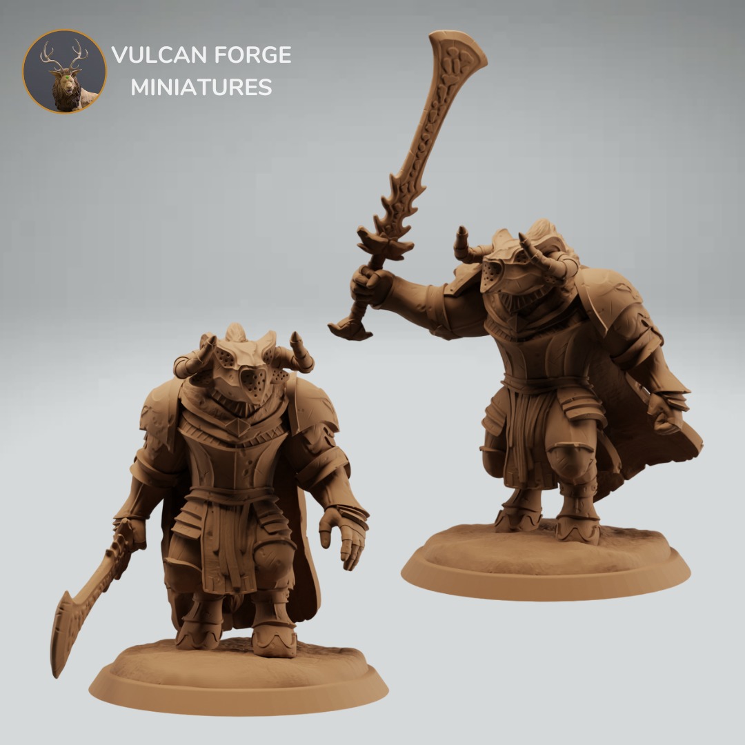 Minotaur paladin knight warrior with sword - two variations 3D model 3D ...