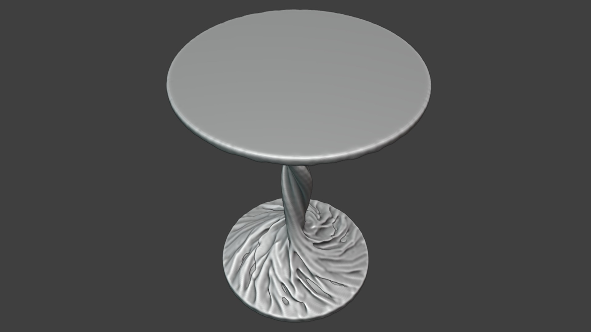 Tornado Table - Organic Design - made for CNC and 3D printed 3D model ...