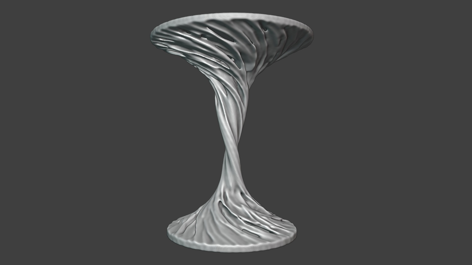 Tornado Table - Organic Design - made for CNC and 3D printed 3D model ...