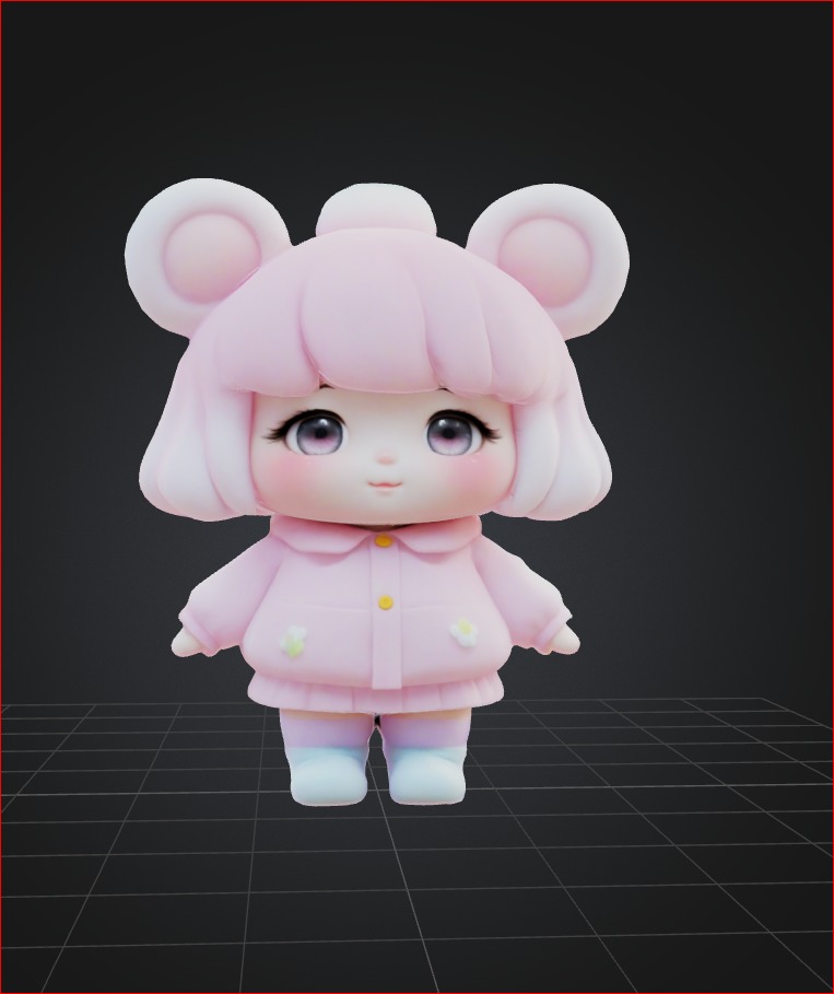 Mochi Girl 3D modles VRChat Avatar 3D model animated rigged | CGTrader