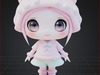 Mochi Girl Cute Petite 3D Model for VRChat 3D model animated rigged ...