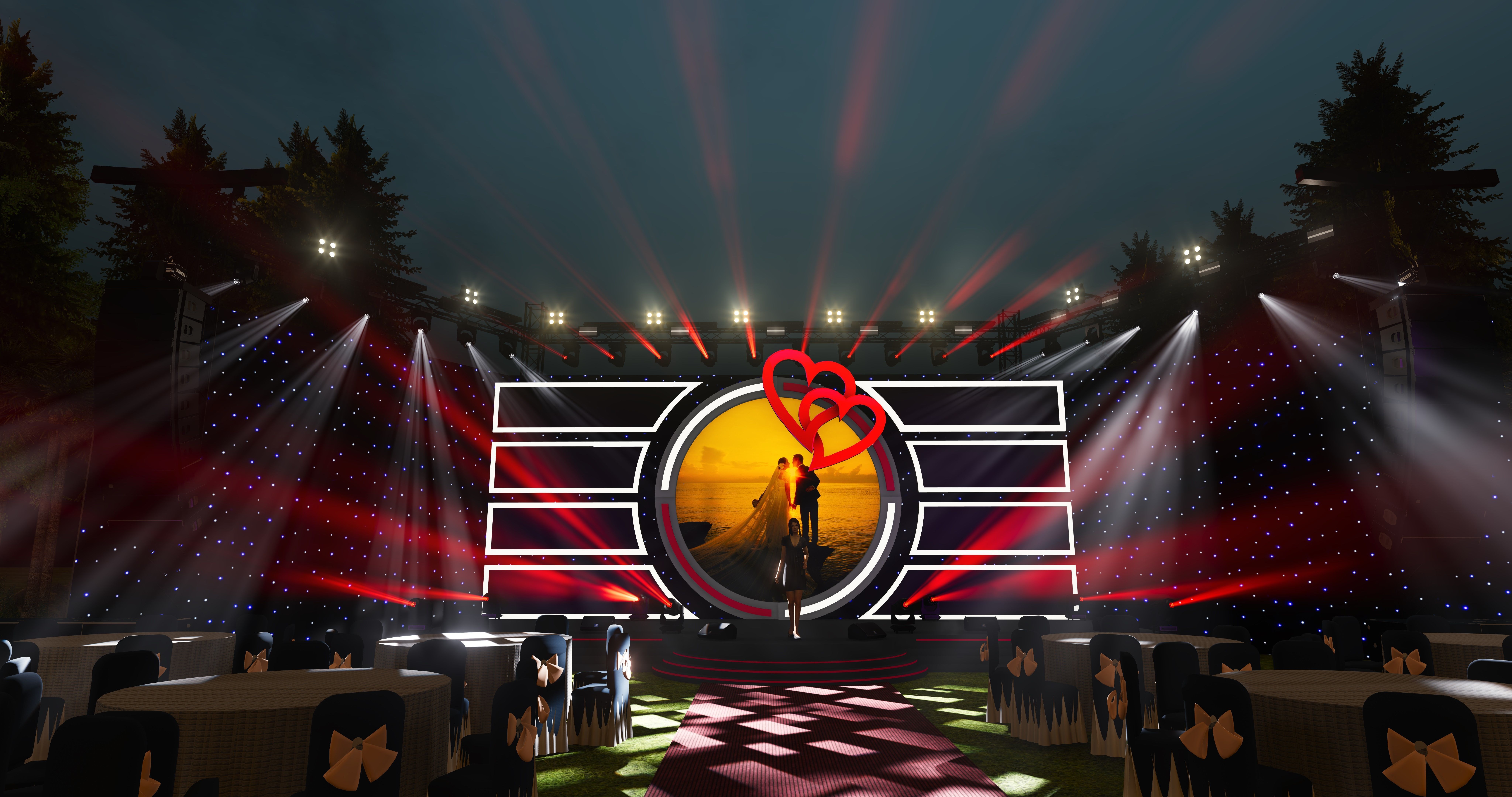 Concert stage design 3D model Texture | CGTrader