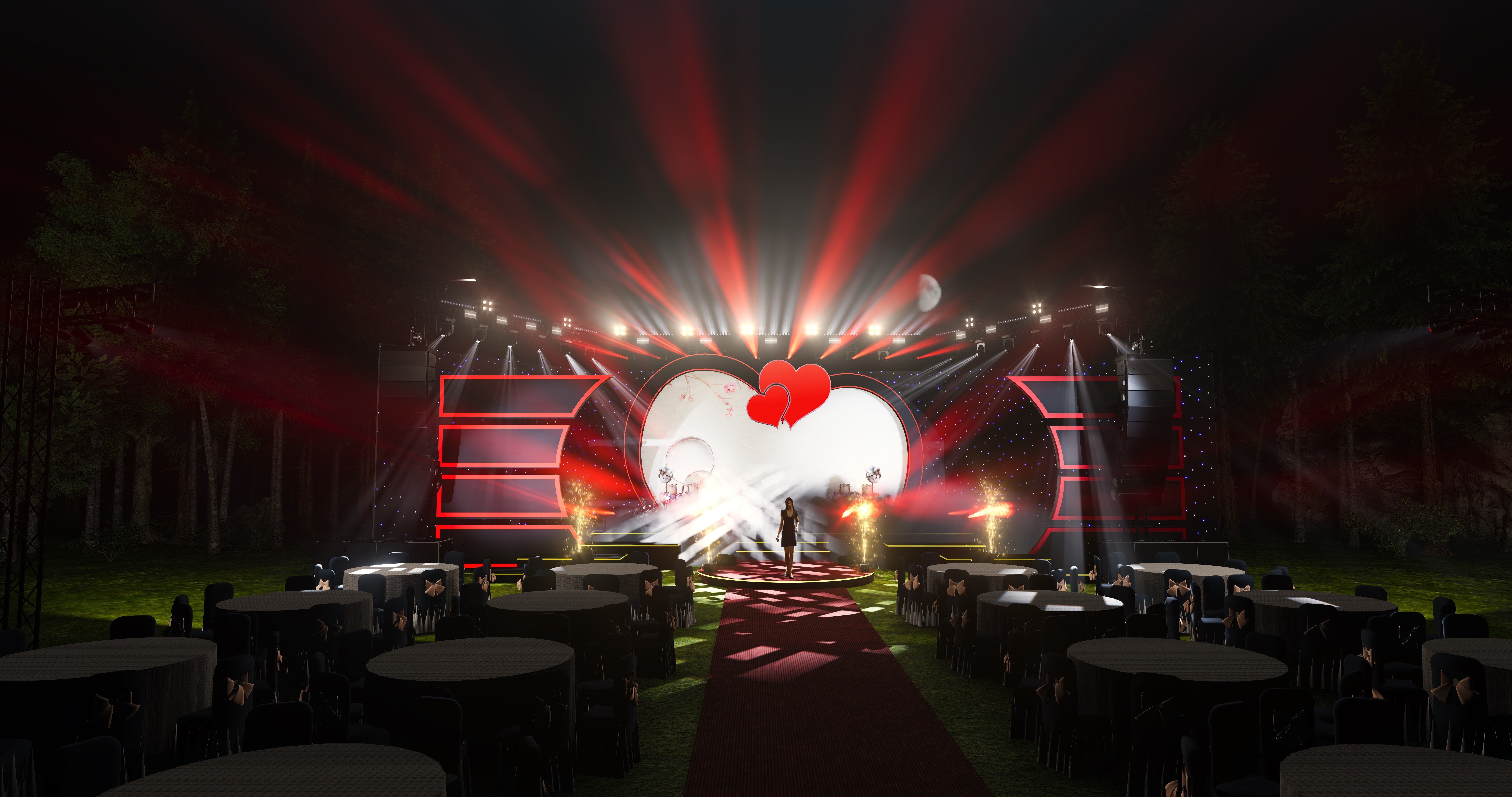 Concert stage design 3D model Texture | CGTrader