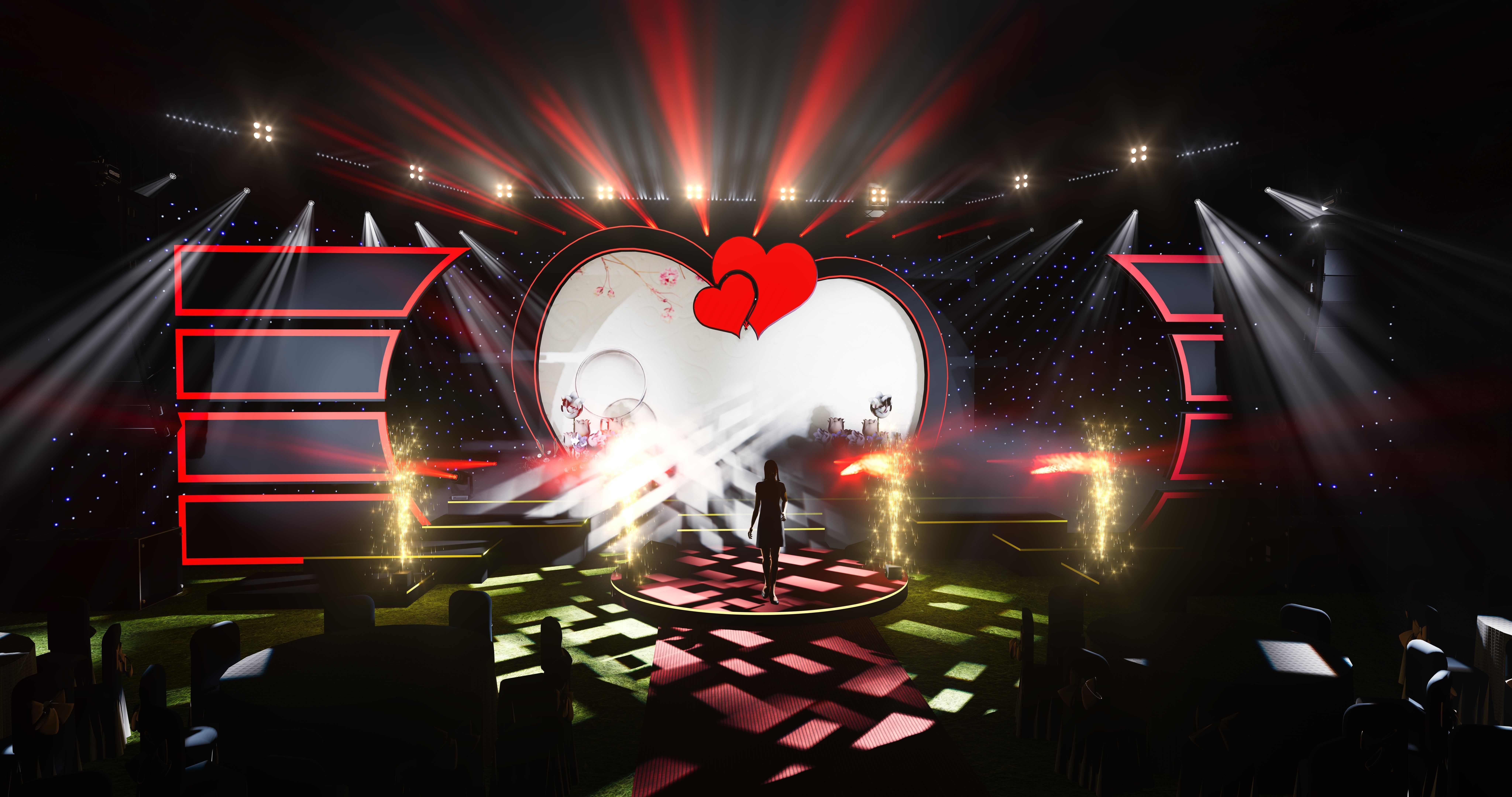 Concert stage design 3D model Texture | CGTrader
