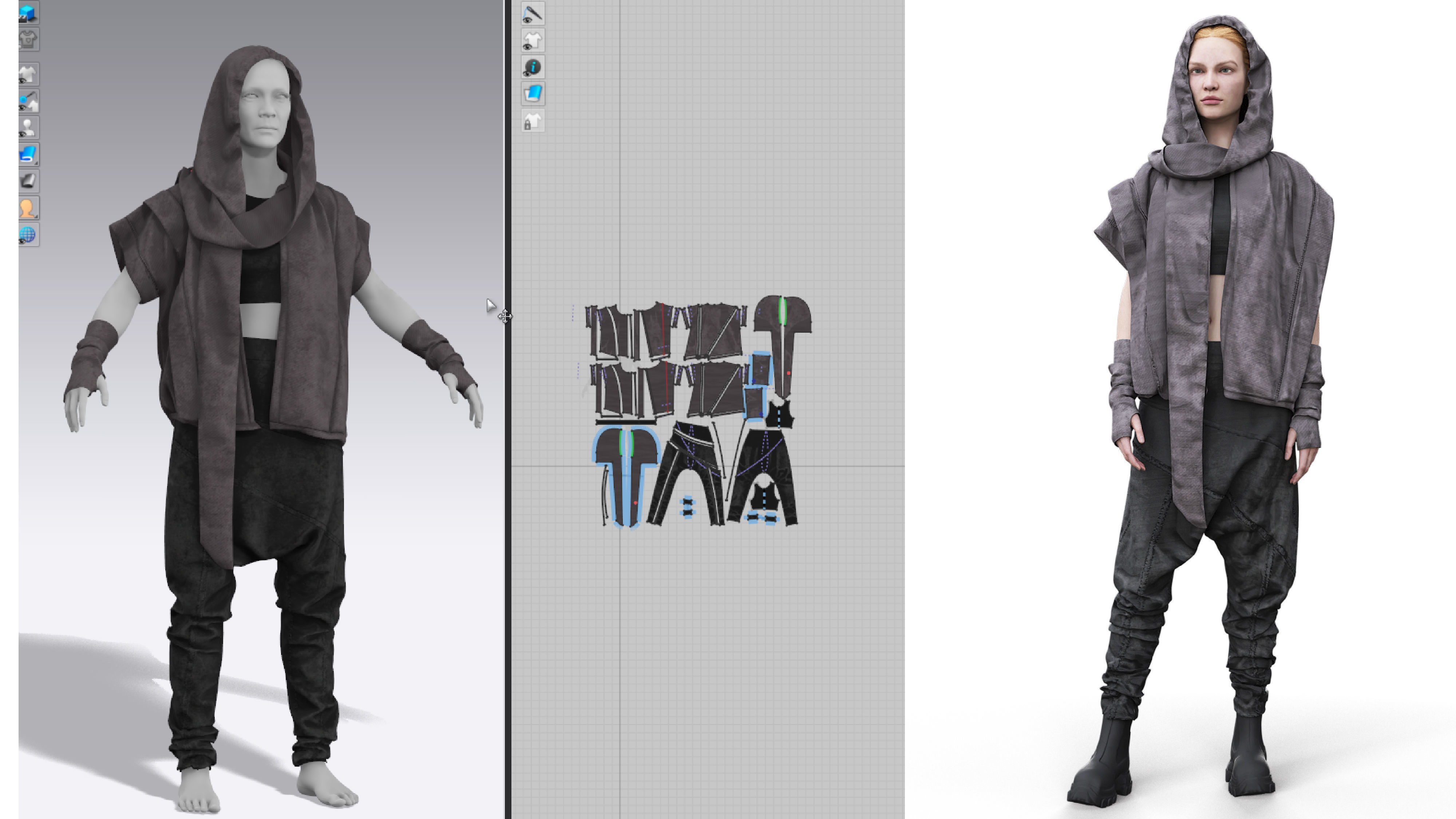 Post Apocalyptic 3D character clothing 3D model | CGTrader