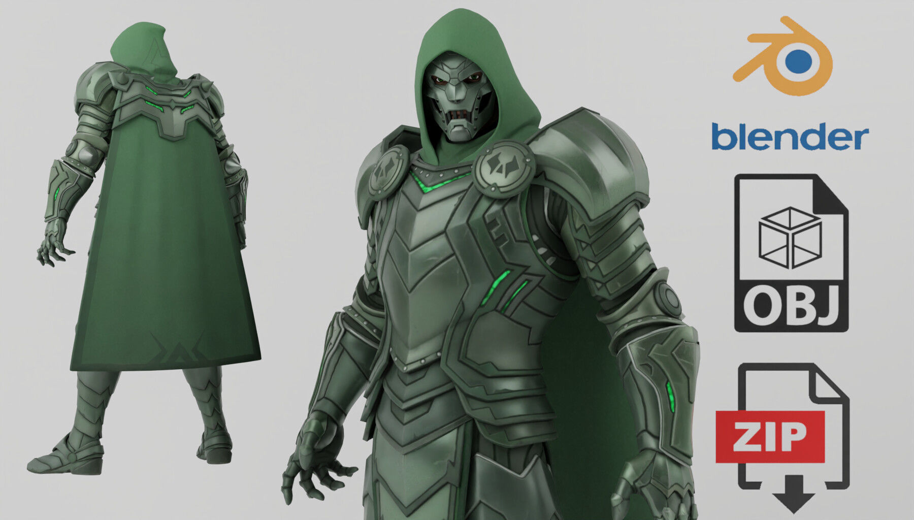 3D model Dr Doom Rigged VR / AR / low-poly | CGTrader