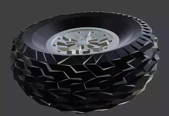 Car wheel Low Poly free 3D model | CGTrader