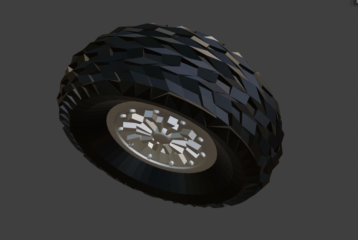 Car wheel Low Poly free 3D model | CGTrader