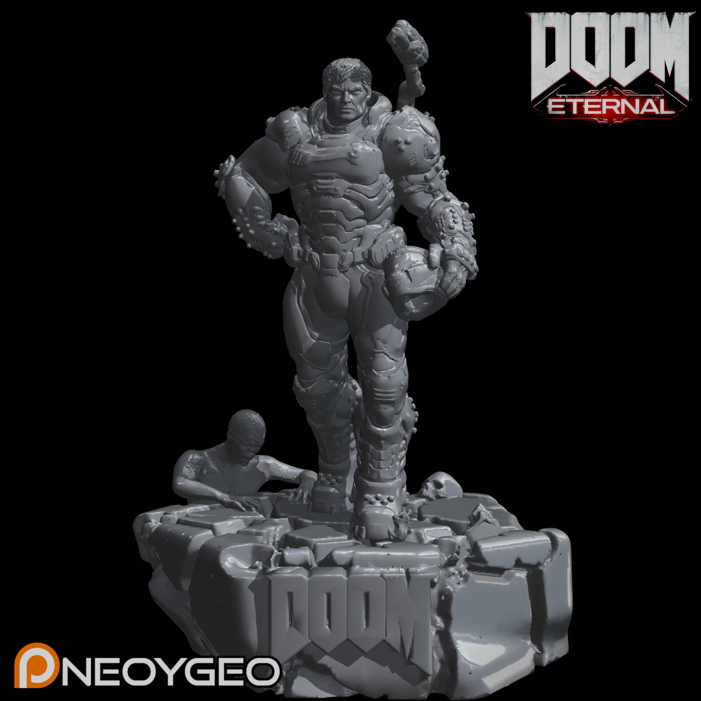 DOOM SLAYER GUY - DOOM ETERNAL free 3D model 3D printable | CGTrader