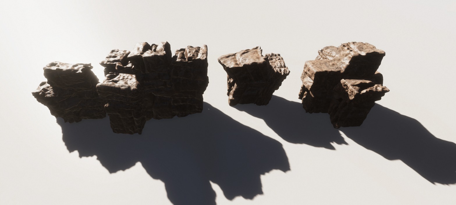 High-Quality Detailed and realistic Rock Formation 3D Model Pack free ...