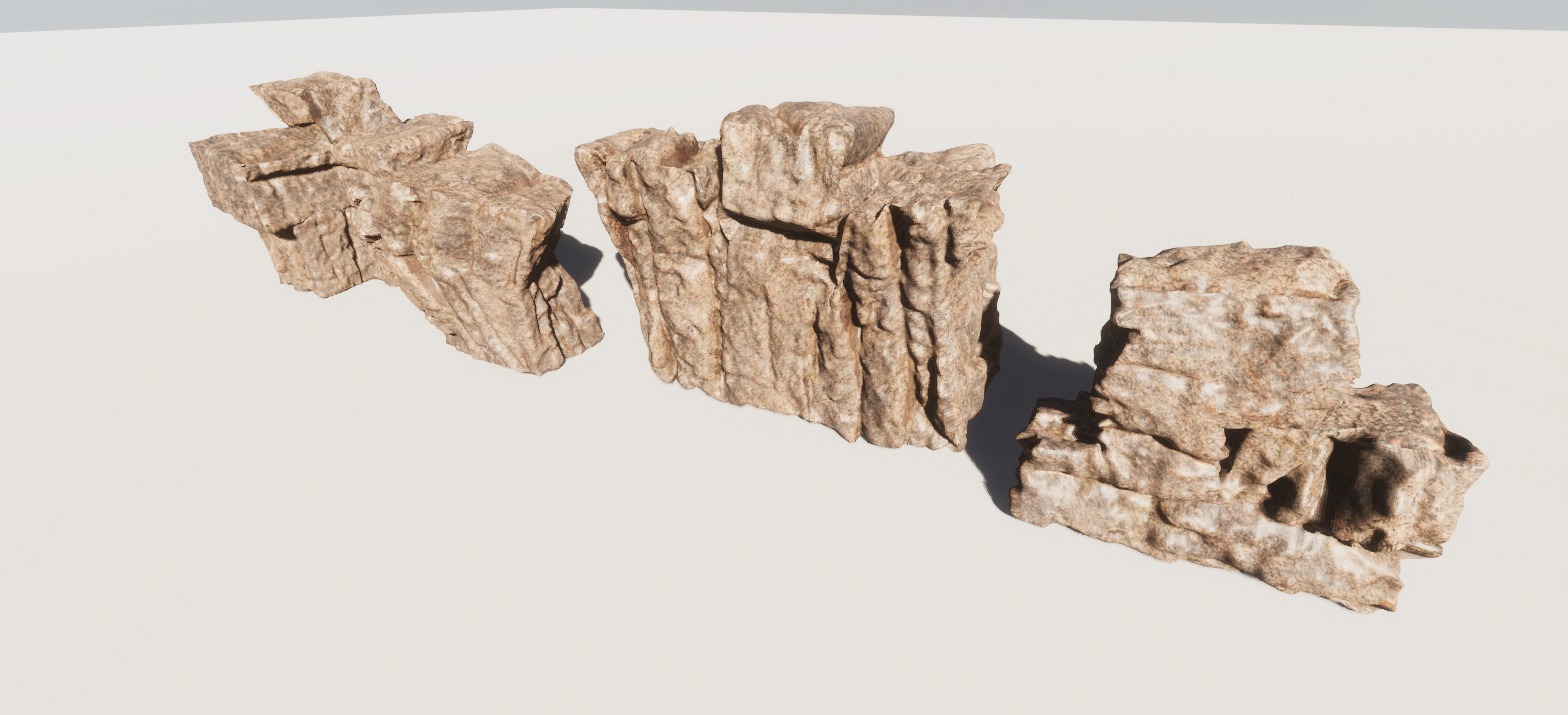 High-Quality Detailed and realistic Rock Formation 3D Model Pack free ...