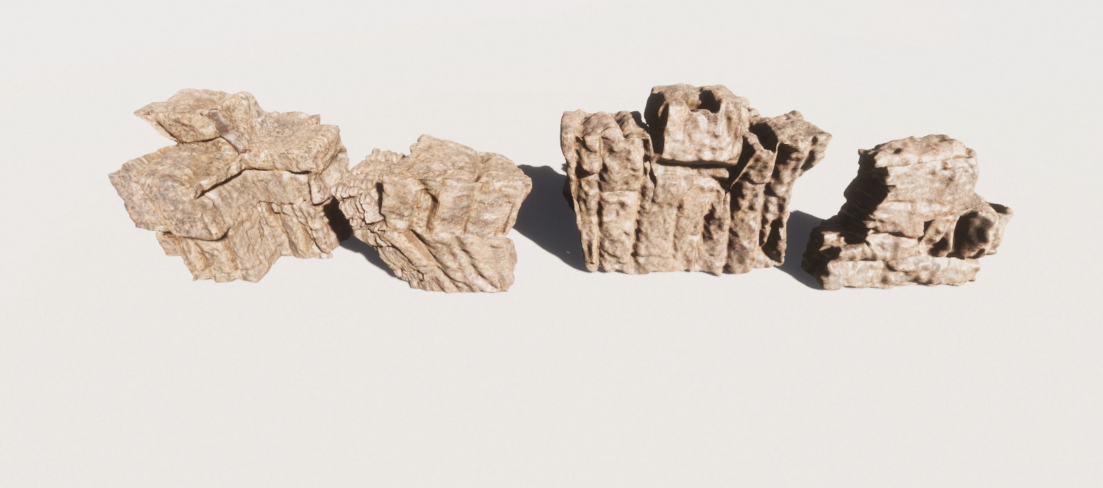 High-Quality Detailed and realistic Rock Formation 3D Model Pack free ...