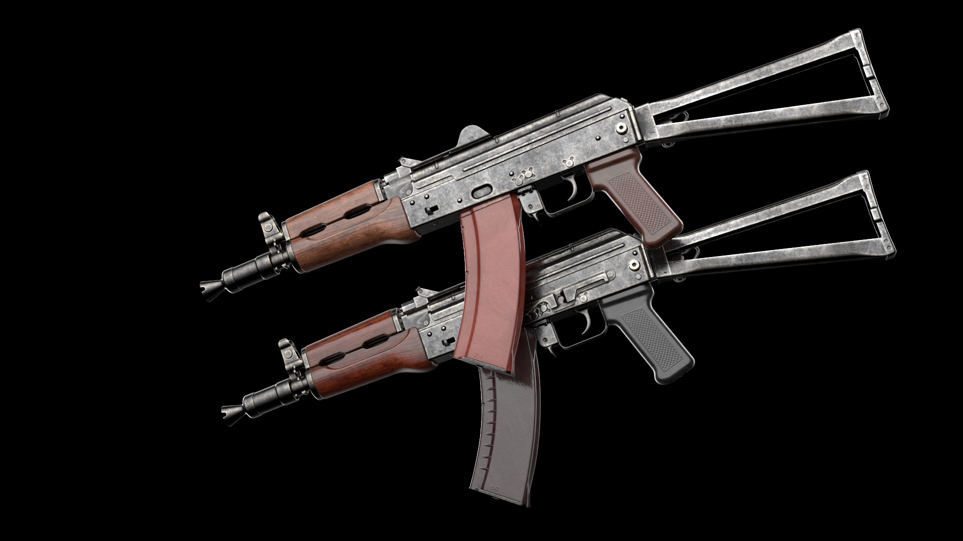 3D model AKS-74U AKS-74UN Kalashnikov Assault Carbine Rifle Game Ready VR / AR / low-poly | CGTrader