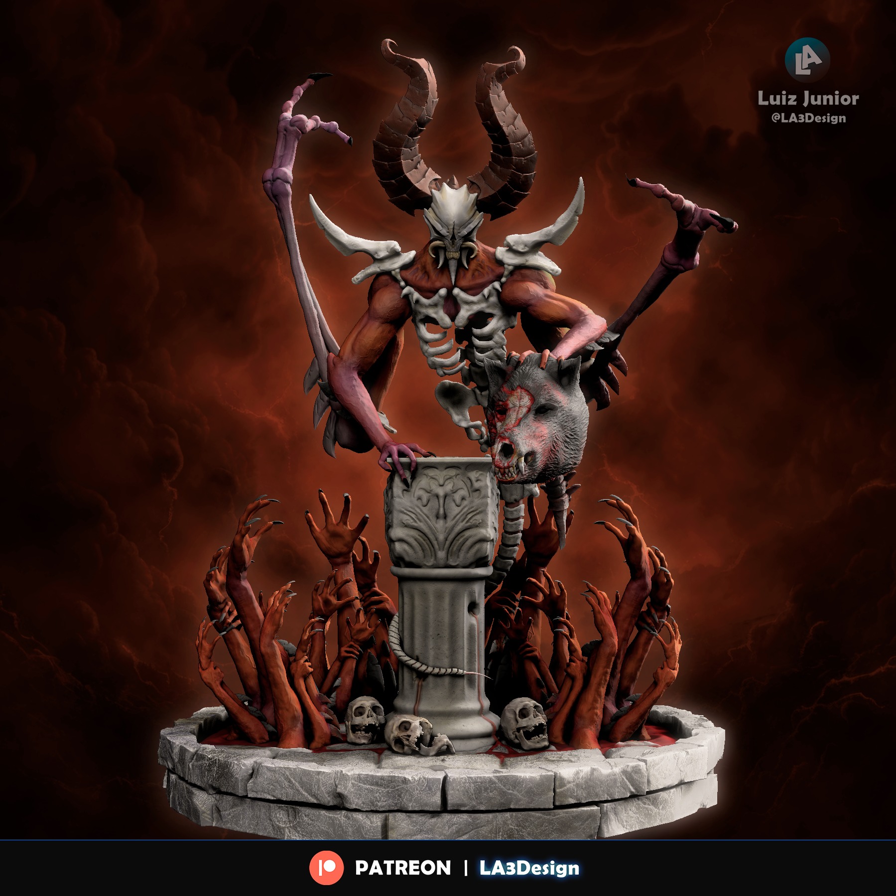 Mephisto - FanArt from Diablo 3D model 3D printable | CGTrader