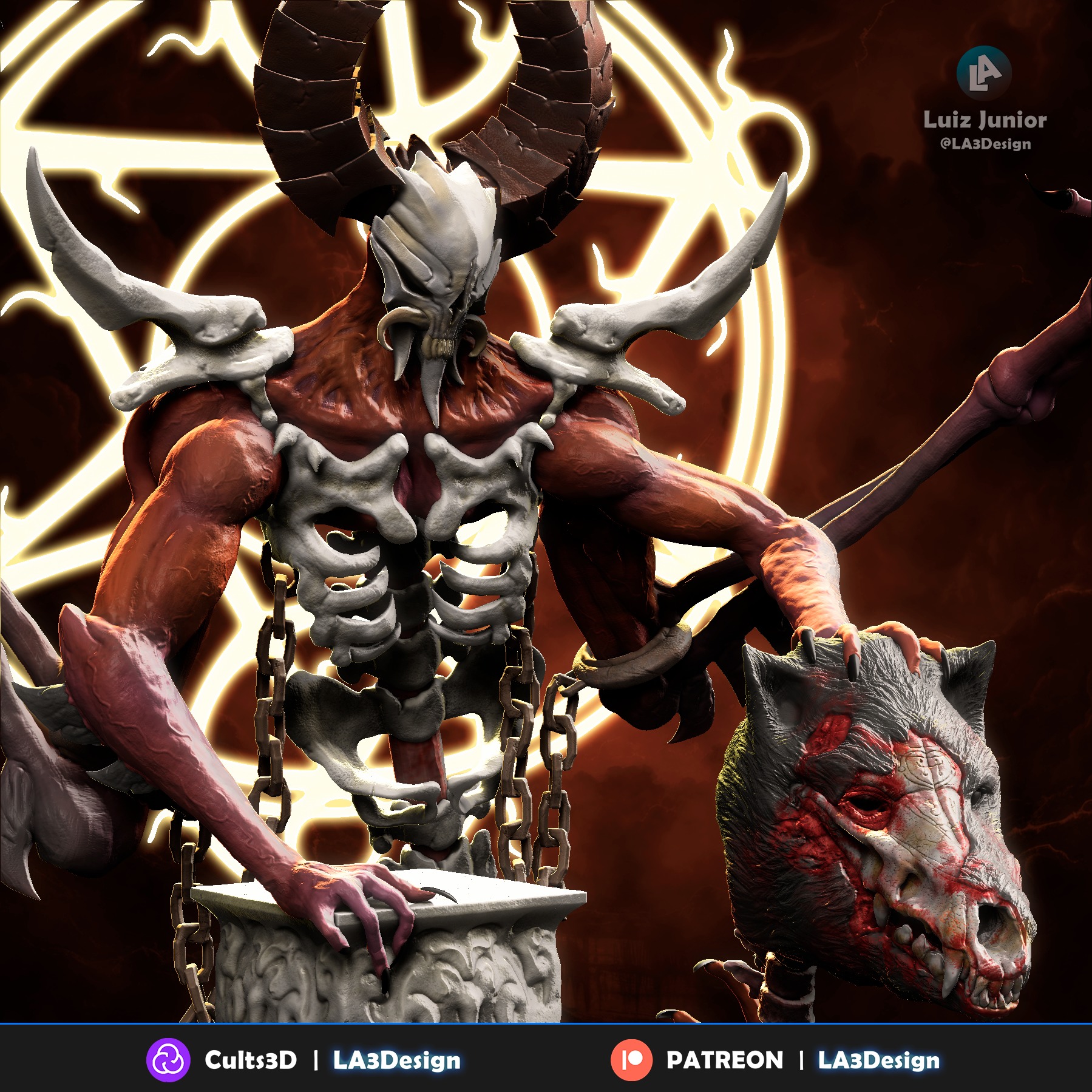 Mephisto - FanArt from Diablo 3D model 3D printable | CGTrader