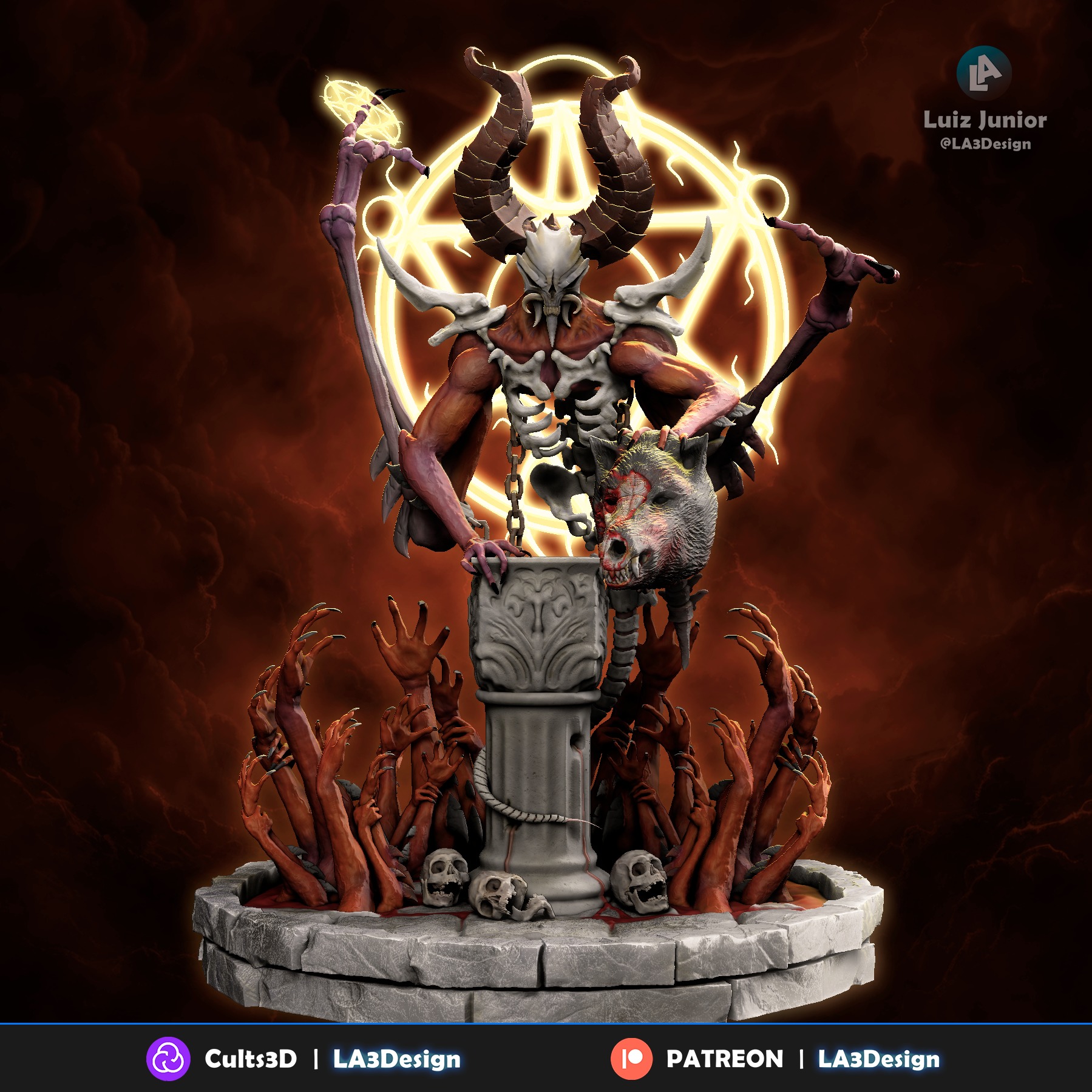 Mephisto - FanArt from Diablo 3D model 3D printable | CGTrader