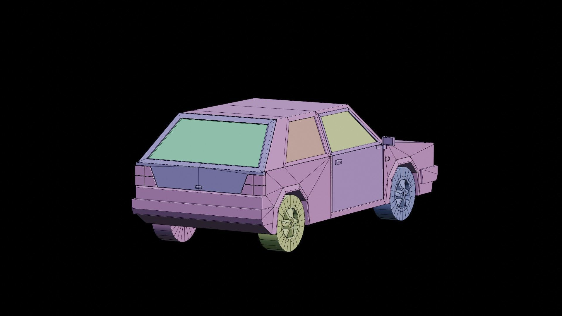 3D model Stylized Cartoon Euro Hatchback Car VR / AR / low-poly | CGTrader