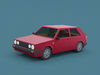 3D model Stylized Cartoon Euro Hatchback Car VR / AR / low-poly | CGTrader