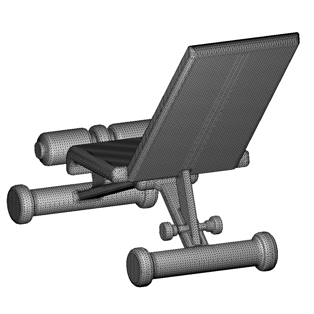Foldable Gym Bench Press 3D model 3D printable | CGTrader