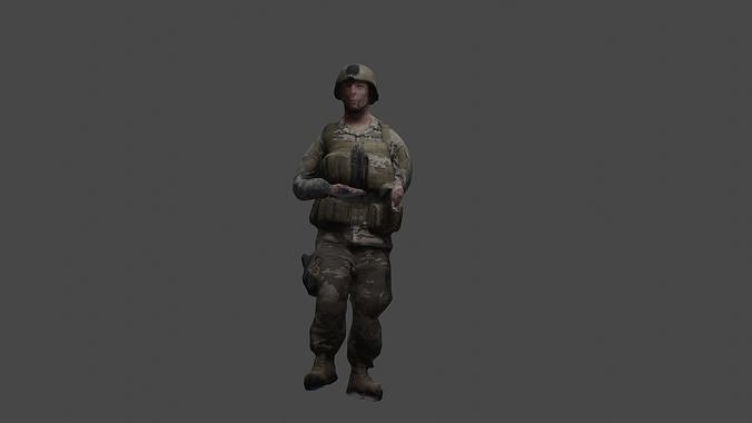 SOLDIER NO GUN free 3D model | CGTrader