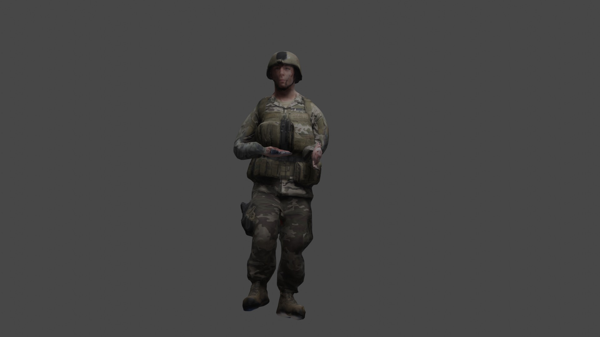 SOLDIER NO GUN free 3D model | CGTrader
