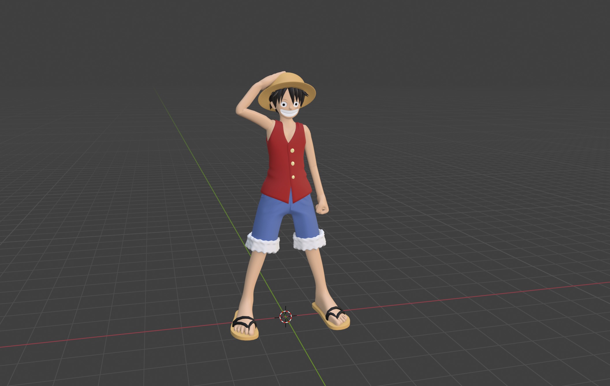 Monkey D Luffy - One Piece 3D model rigged | CGTrader