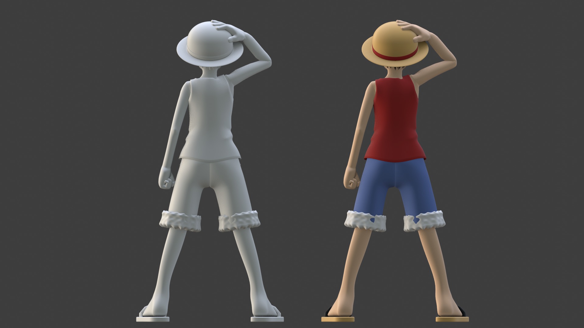 Monkey D Luffy - One Piece 3D model rigged | CGTrader