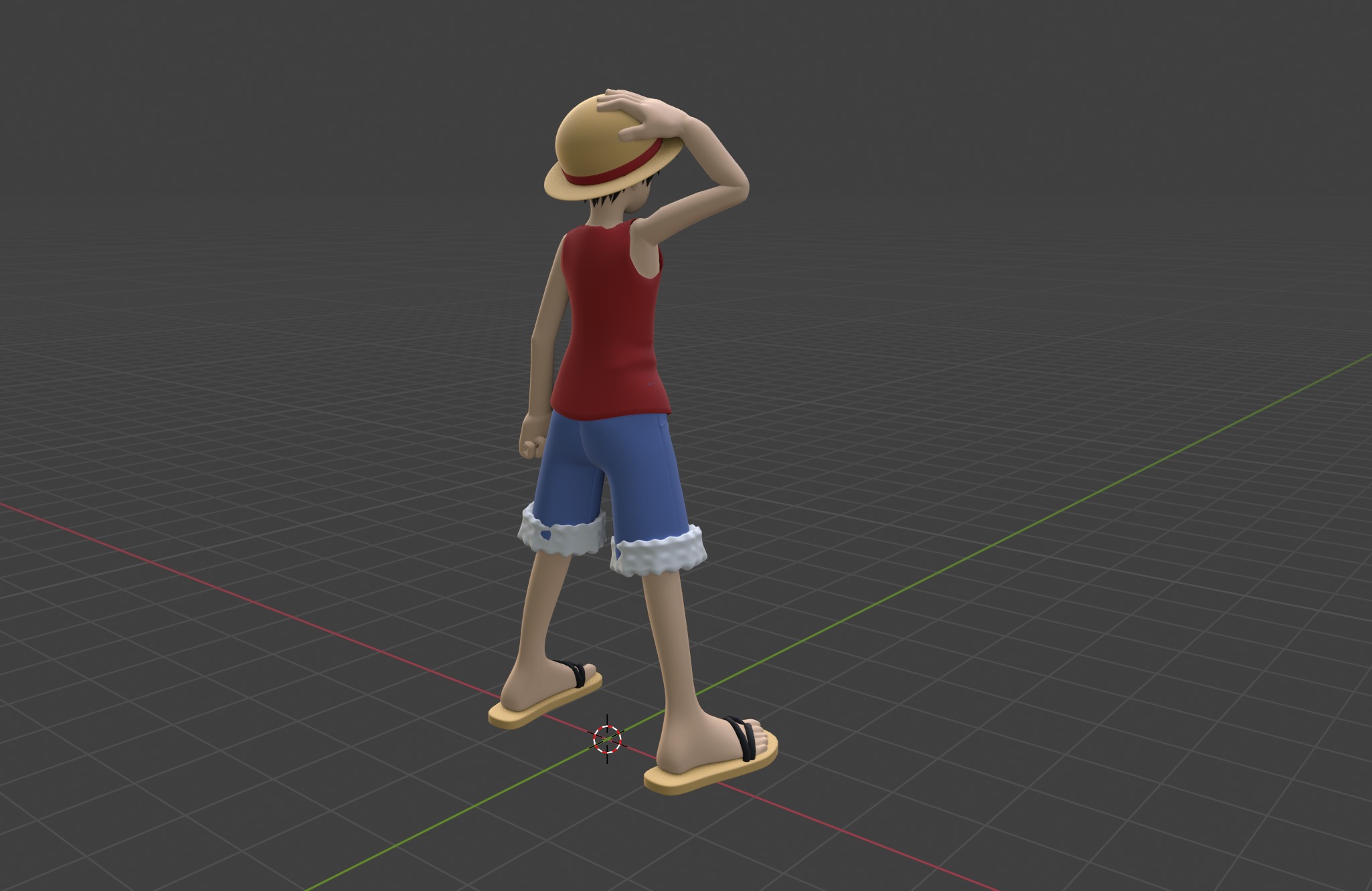 Monkey D Luffy - One Piece 3D model rigged | CGTrader
