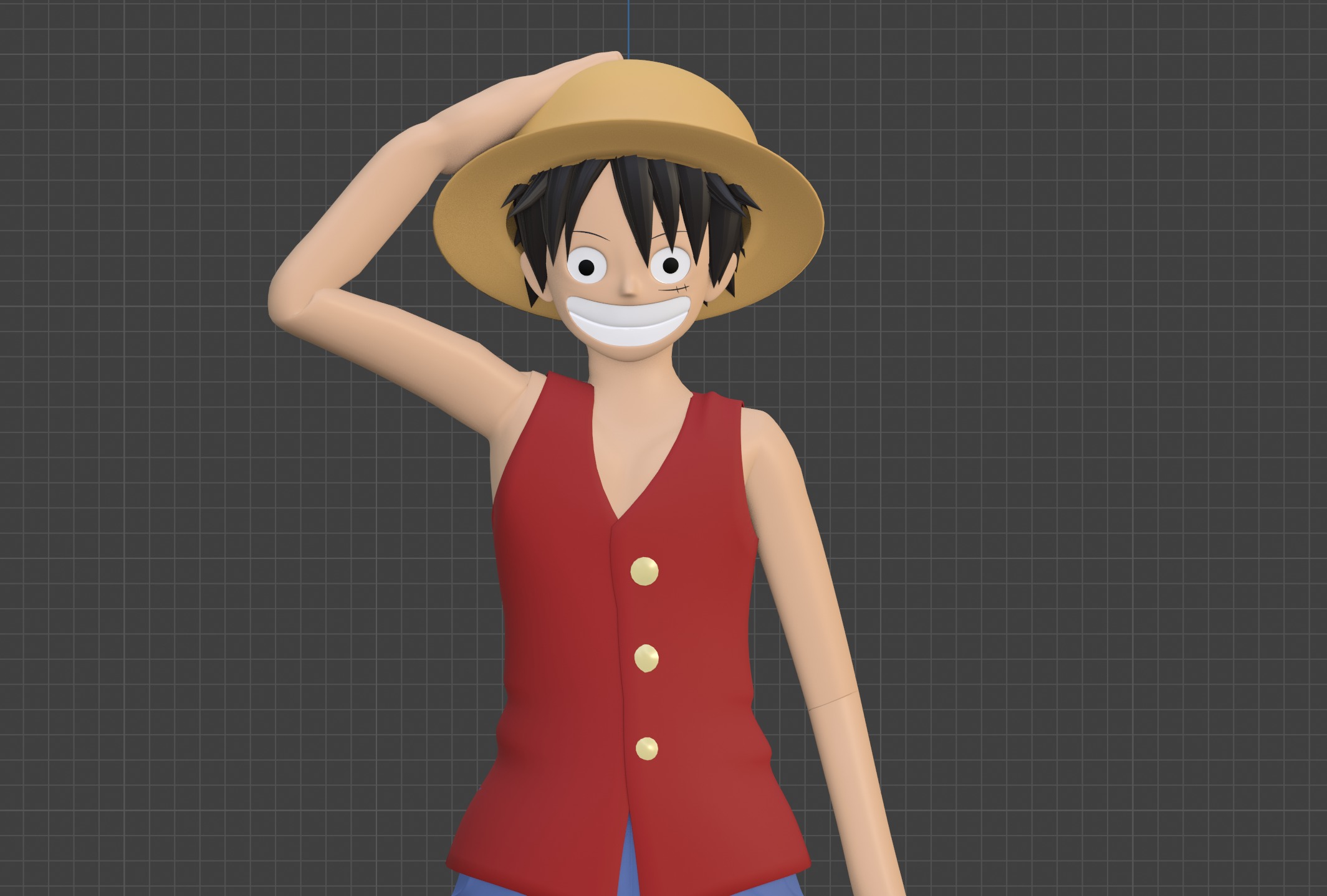 Monkey D Luffy - One Piece 3D model rigged | CGTrader